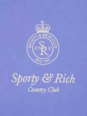 SPORTY & RICH Crown-embroidered Cotton Sweatshirt - Purple