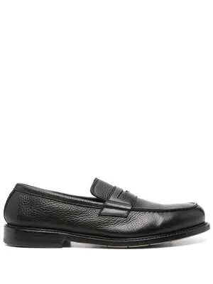 Premiata Grained Leather Loafers - Black