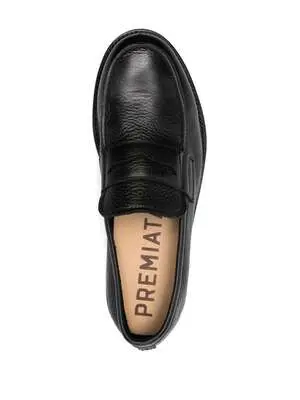 Premiata Grained Leather Loafers - Black