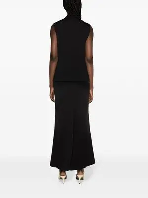 JIL SANDER Hardware-detail Knitted Tank Top - Black