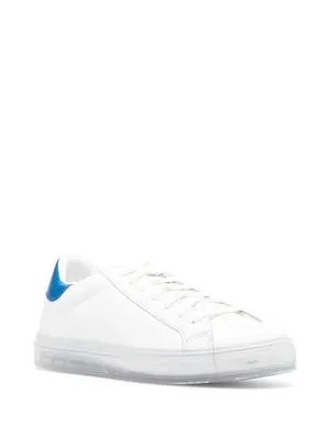 Kiton Transparent-sole Leather Sneakers
