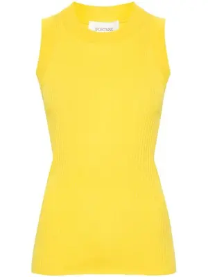 Sportmax Toledo Knitted Tank Top - Yellow
