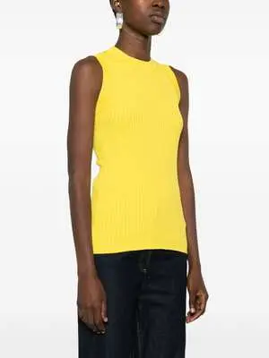 Sportmax Toledo Knitted Tank Top - Yellow