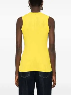 Sportmax Toledo Knitted Tank Top - Yellow