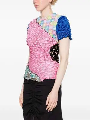 MARINE SERRE Popcorn Patchwork T-shirt
