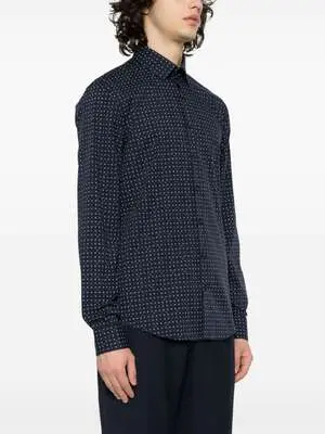 Calvin Klein Geometric-print Cotton Shirt
