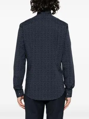 Calvin Klein Geometric-print Cotton Shirt