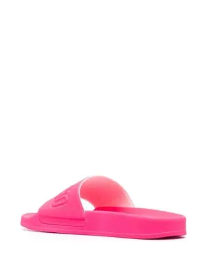 Moschino Logo-embossed Slides