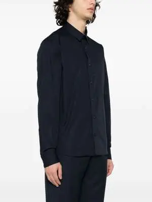 Calvin Klein Monogram-embroidered Cotton Shirt