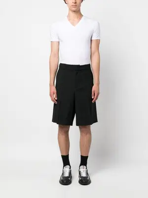 Zegna V-neck Stretch-cotton T-shirt - White