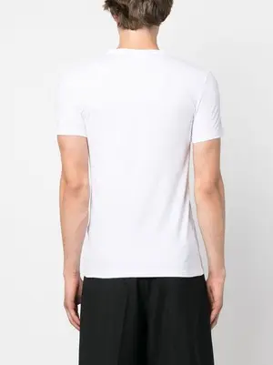 Zegna V-neck Stretch-cotton T-shirt - White