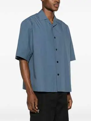 JIL SANDER Camp-collar Cotton Shirt - Blue