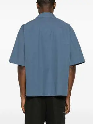 JIL SANDER Camp-collar Cotton Shirt - Blue
