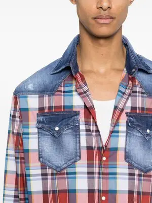 Dsquared2 Panelled Cotton Shirt