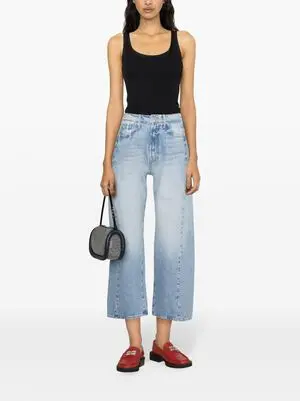 MOTHER Half Pipe High-rise Wide-leg Jeans - Blue