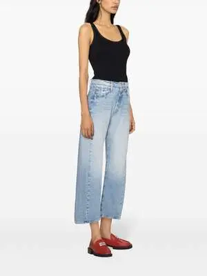 MOTHER Half Pipe High-rise Wide-leg Jeans - Blue