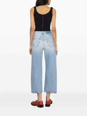 MOTHER Half Pipe High-rise Wide-leg Jeans - Blue