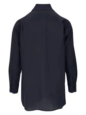 NILI LOTAN Gaia Long-sleeve Silk Shirt - Blue