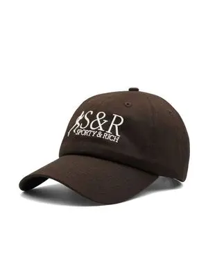 SPORTY & RICH Logo-embroidered Cotton Twill Cap