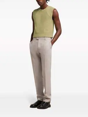 AMI Paris Logo-embroidered Knitted Vest