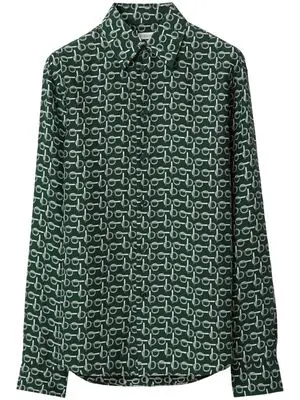 Burberry Silk Shirt - Green