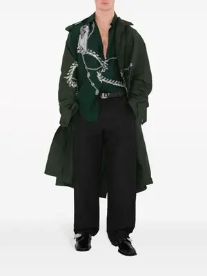 Burberry Wool-blend Straight-leg Trousers - Black
