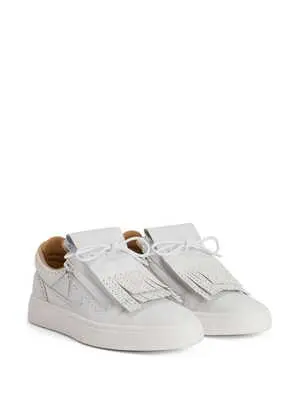 GIUSEPPE ZANOTTI Gz94 Kiltie Low-top Leather Trainers - White