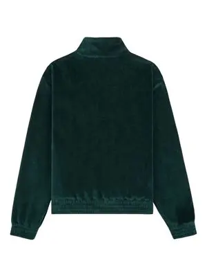 Sporty & Rich Faubourg Cotton Velour Track Jacket - Green