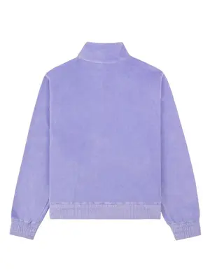 SPORTY & RICH Script Cotton Velour Track Jacket