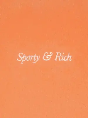 SPORTY & RICH Italic Logo Cotton Polo