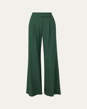 Veronica Beard Veronica Beard Marbeau Wide-Leg Trousers Forest