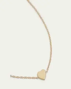 JENNIFER MEYER 18k Yellow Mini Heart Turquoise Bracelet