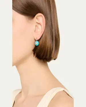 SYDNEY EVAN Starburst Turquoise Bead Earrings With Diamonds