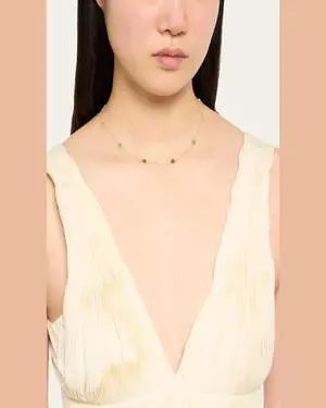 JENNIFER MEYER 18k Yellow Heart Station Necklace