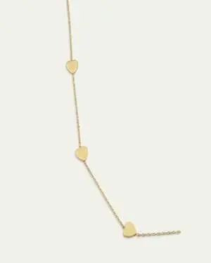 JENNIFER MEYER 18k Yellow Heart Station Necklace