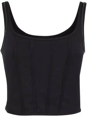Brunello Cucinelli Cropped Tank Top - Black