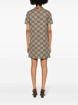 Gucci Gg-jacquard Wool Dress