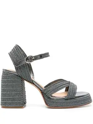 CastaÑer Valle Metallic Sandals - Silver