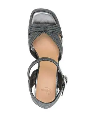 CastaÑer Valle Metallic Sandals - Silver