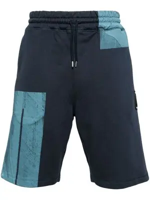 A-COLD-WALL* Strand Colour-block Cotton Track Shorts - Blue