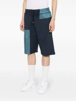A-COLD-WALL* Strand Colour-block Cotton Track Shorts - Blue