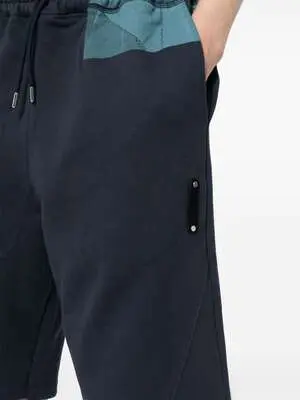 A-COLD-WALL* Strand Colour-block Cotton Track Shorts - Blue