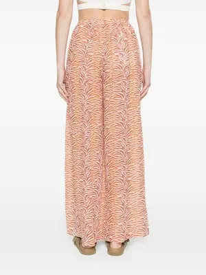 FORTE_FORTE Zebra-print Wide-leg Trousers