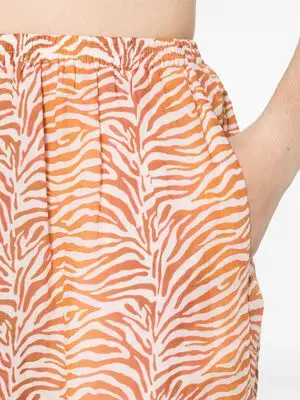 FORTE_FORTE Zebra-print Wide-leg Trousers