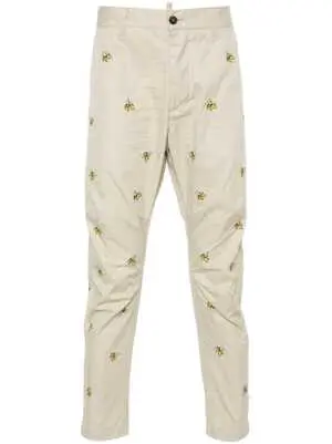 Men's Embroidered Chinos
