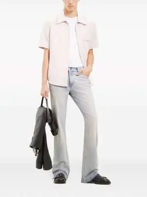 COURREGES Zip-up Twill Shirt - Neutrals