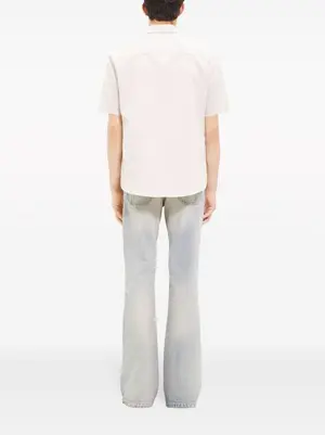 COURREGES Zip-up Twill Shirt - Neutrals