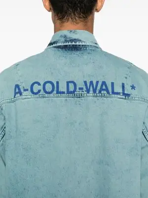 A-COLD-WALL* Abstract-print Denim Shirt - Blue