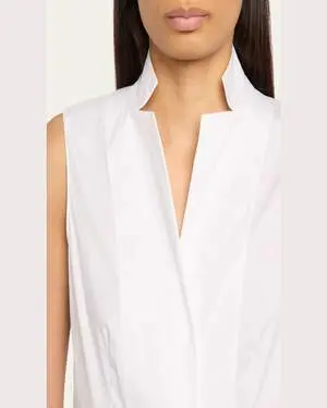 Akris Stretch Cotton Sleeveless Blouse