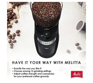 MELITTA Whole Bean Flat Burr Grinder